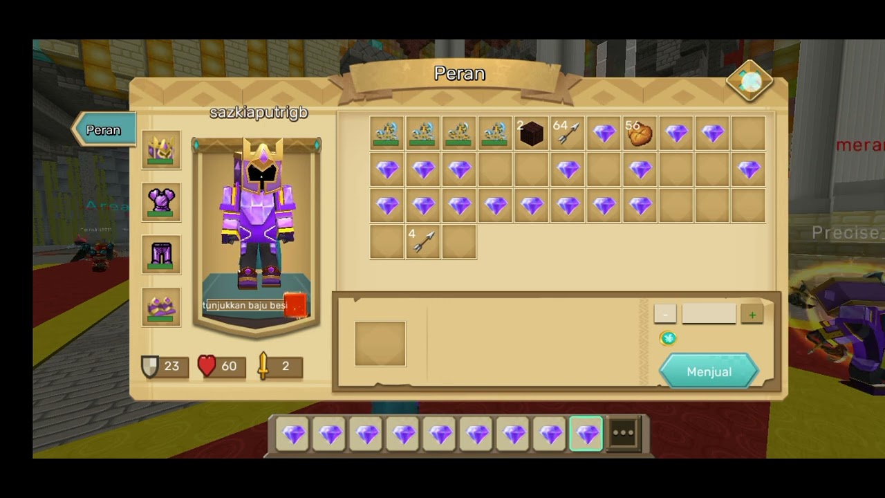 aku bagi bagi gem guys di blockman go garena adventures - YouTube