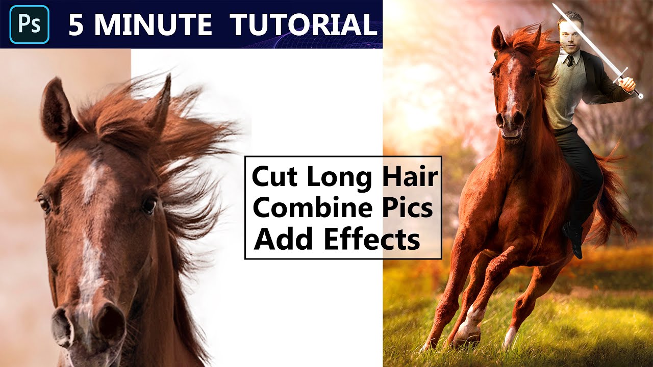 In Just 5 Minutes Cutting Long Hair, Combine Pics, and Add Effect ...