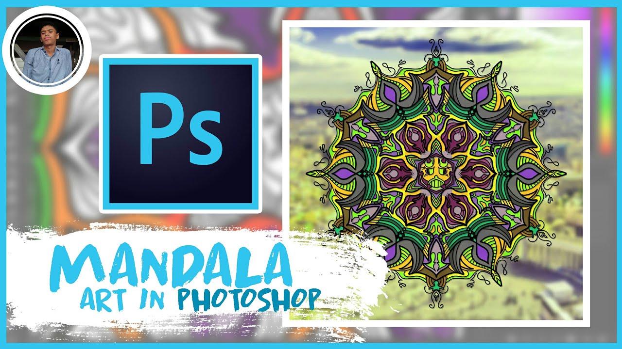 (TIMELAPSE) SYMMETRIC MANDALA ART! Photoshop CC 2019 - YouTube