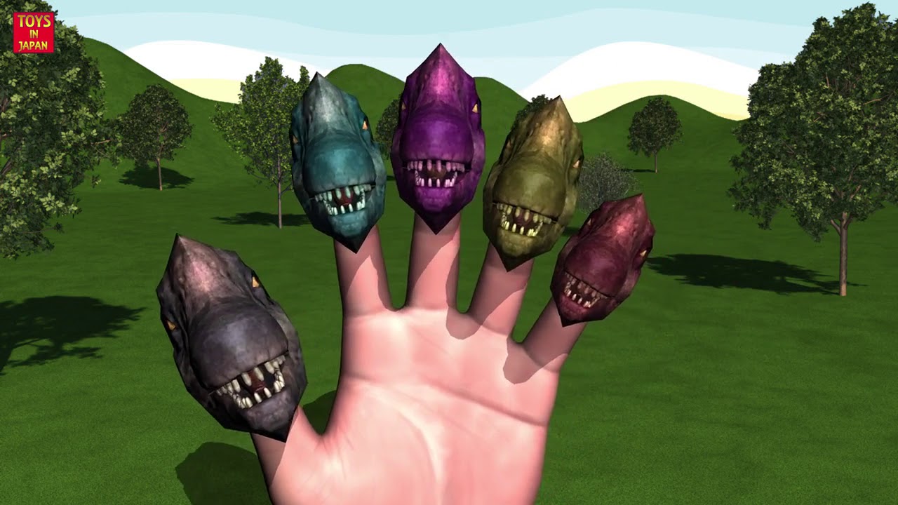 DINOSAUR BRACHIOSAURUS Finger Family | Nursery Rhymes for Children | 3D ...