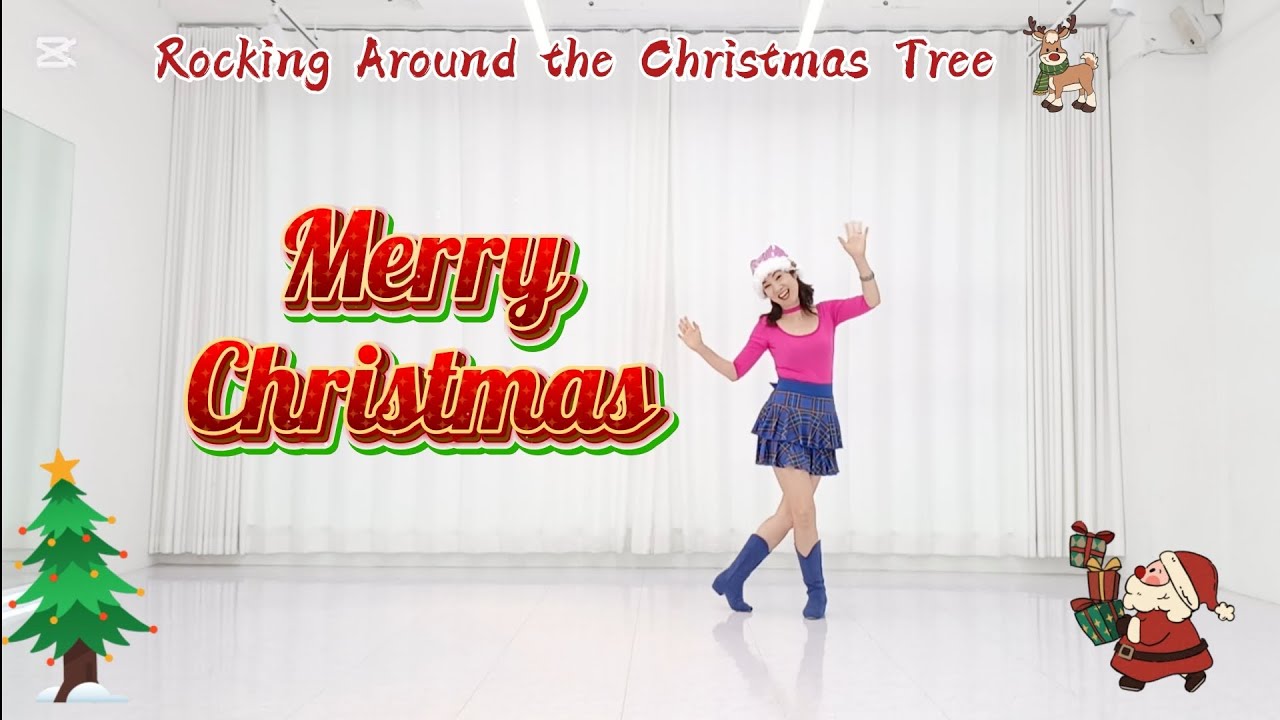 Rocking Around the Christmas Tree Line Dance/즐거운 크리스마스 함께해요 - YouTube