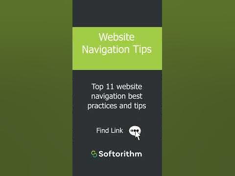 Top 11 website navigation best practices and tips | Softorithm - YouTube