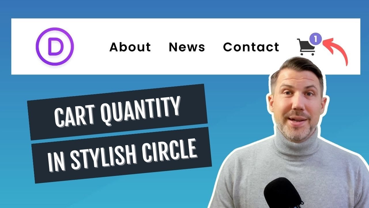 How To Display The Divi Cart Quantity Number In A Circle - YouTube