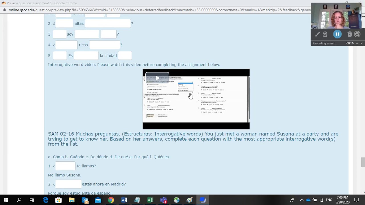 how to complete sam 02 16 - YouTube