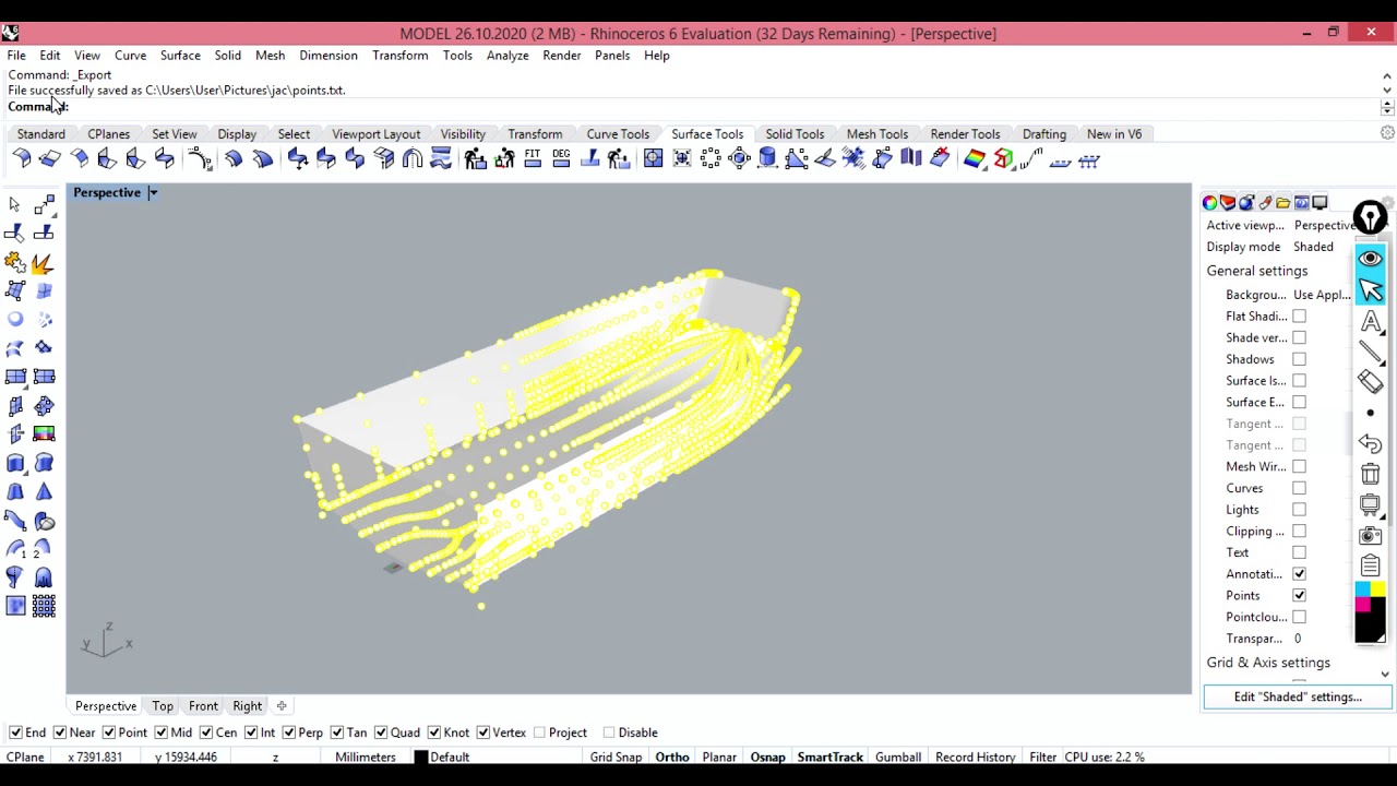 HOW TO EXTRACT POINTS RHINO YouTube HOW TO EXTRACT POINTS RHINO YouTube