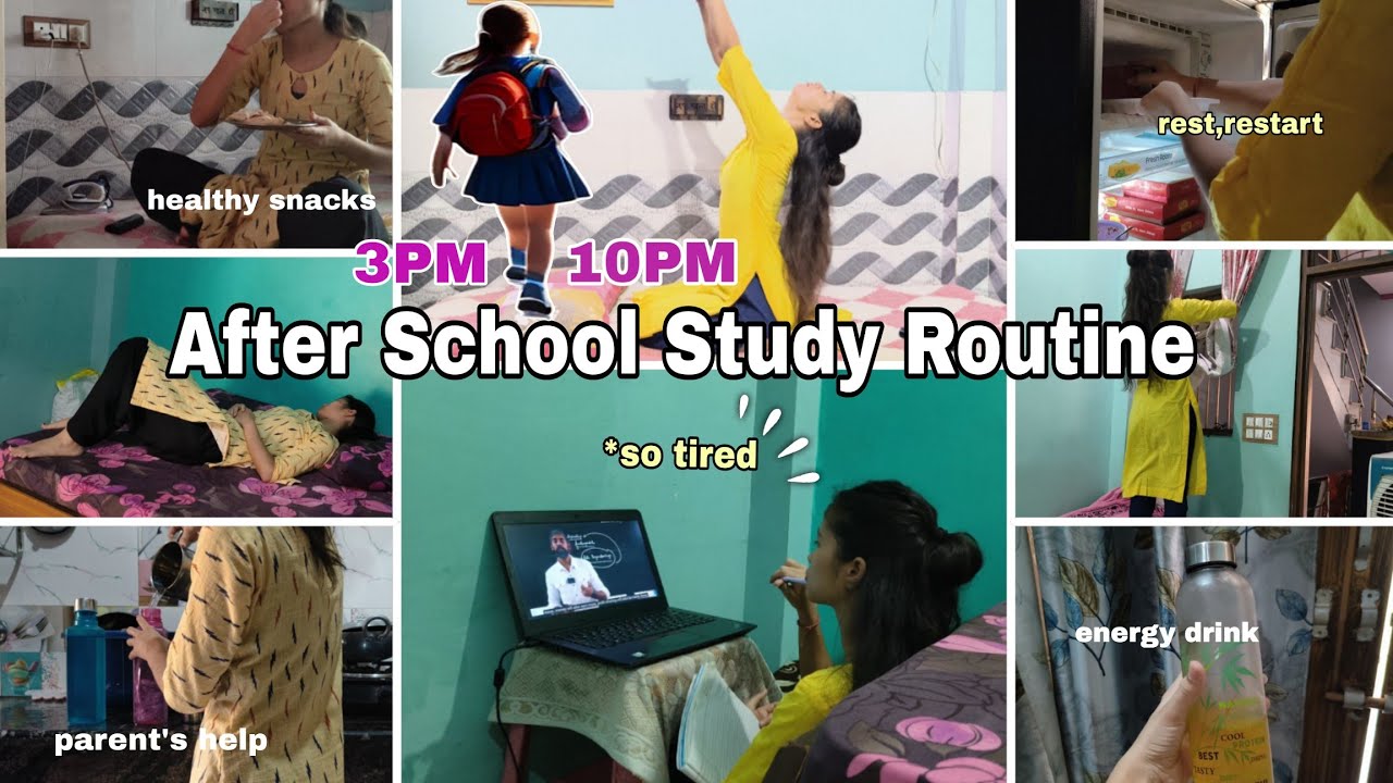 How to STUDY WHEN YOU FEEL TIRED🫧/After School Routine + Study Tips📚# ...