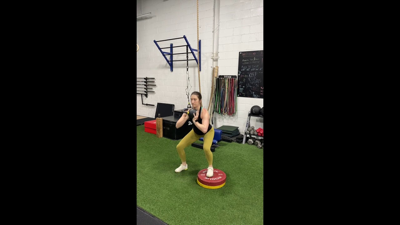 Goblet Lateral Deficit Squats - Nuclear Strong - YouTube