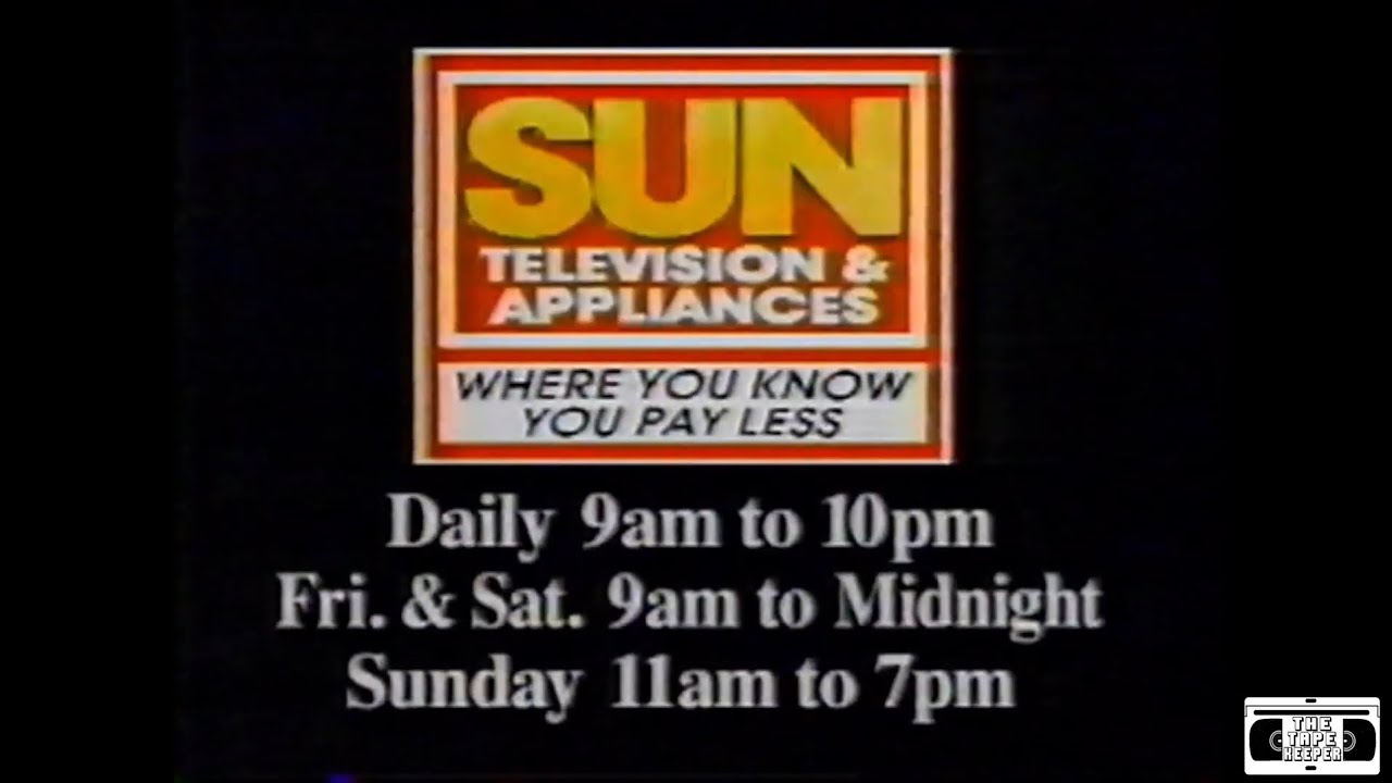 Sun Television & Appliances Commercial - 1993 - YouTube