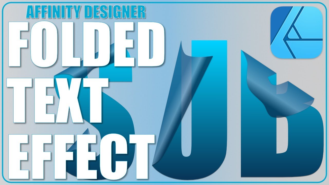 Folded Text Effect in Affinity Designer - YouTube
