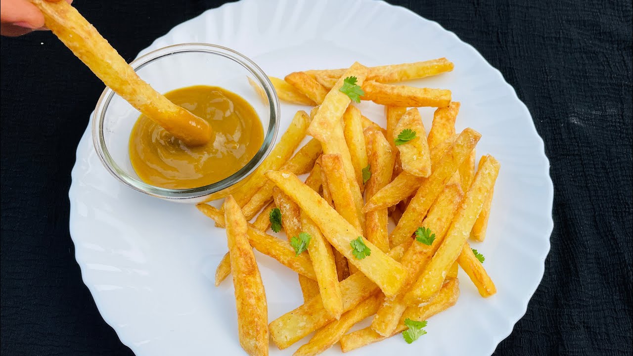 Crispy French Fries & Green chilli Sauce : how to make perfect French ...