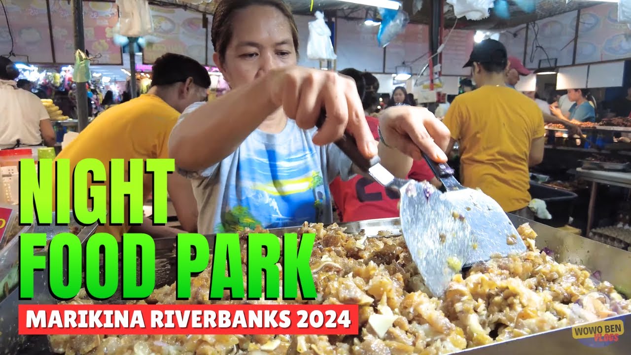 [4K] NIGHT FOOD PARK AT MARIKINA RIVERBANKS - CHRISTMAS TOUR 2024 - YouTube