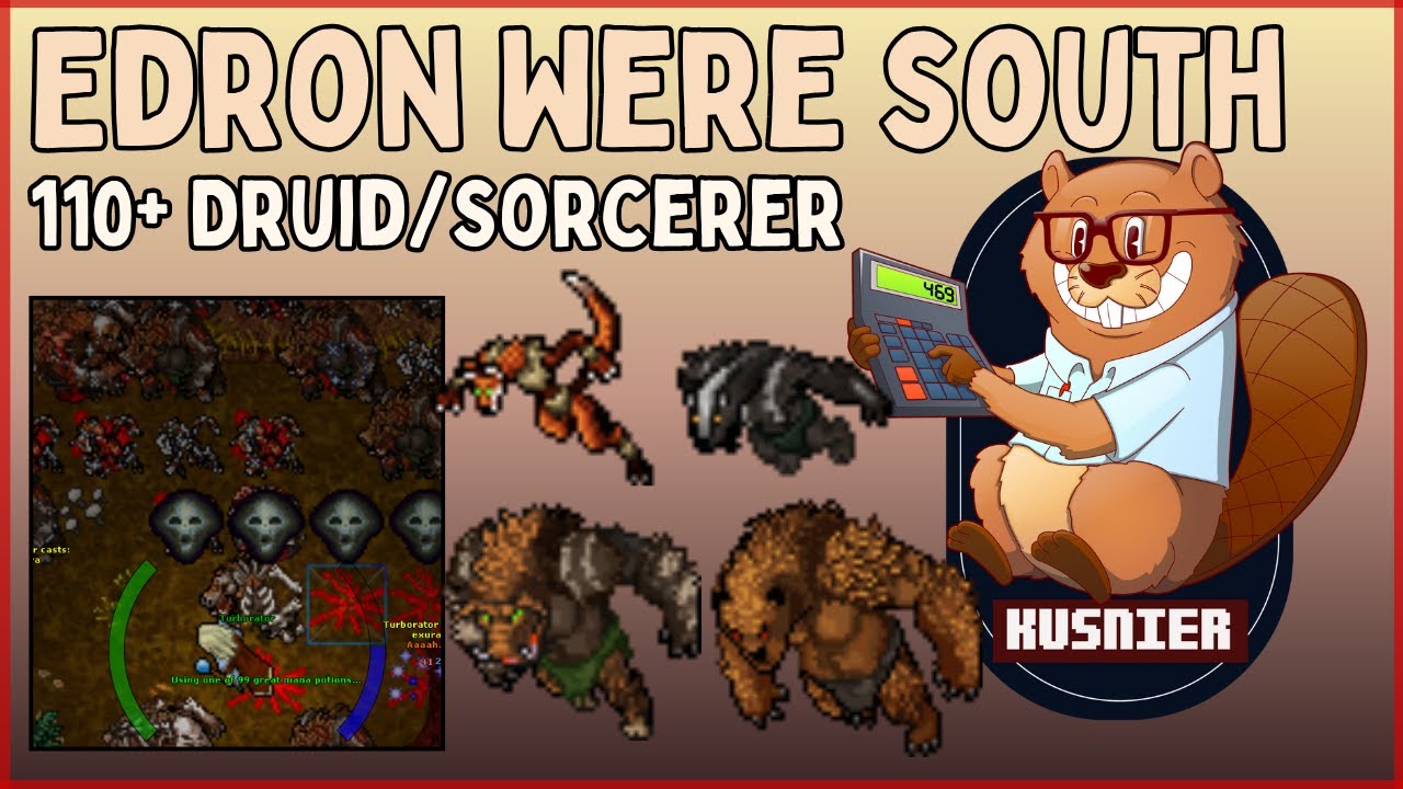 Werecreatures Edron South | 110+ Mage (Druid/Sorcerer) | Tibia - YouTube