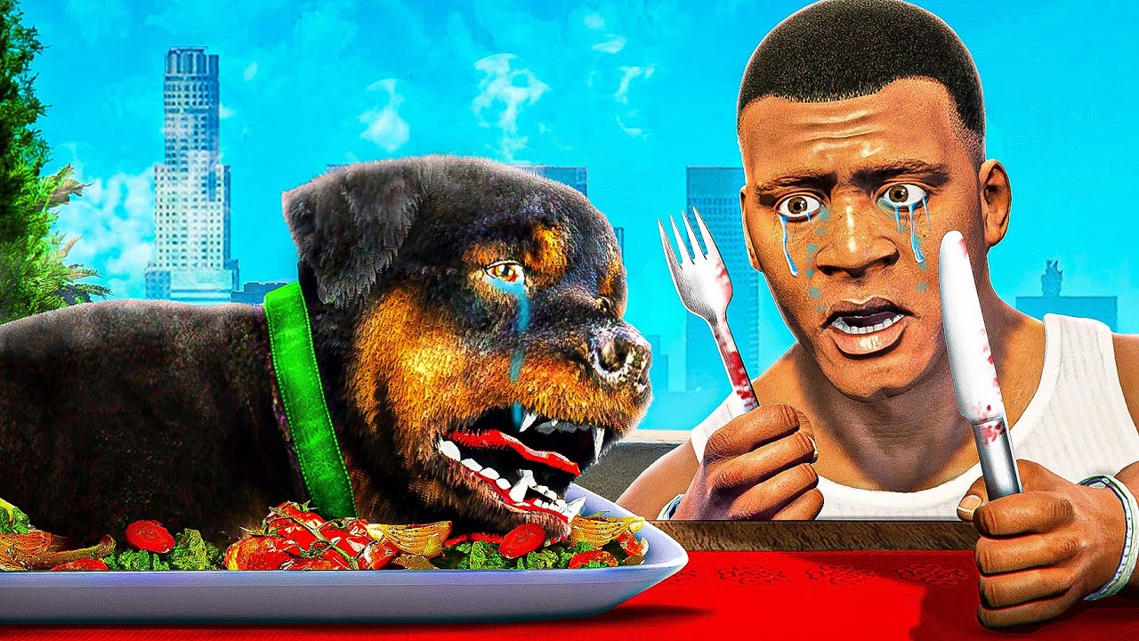 Did Franklin EAT CHOP In GTA 5?! - YouTube