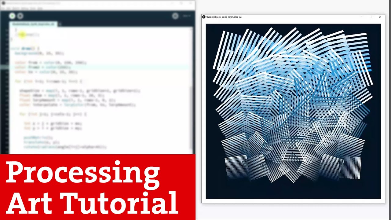 Ep.36 Members | Interpolate colors 2, with lerpColor (Processing Art Tutorial, Creative Coding ...