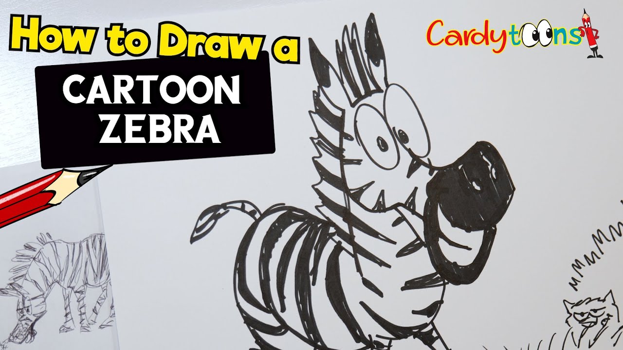 How to Draw a Cartoon Zebra - YouTube