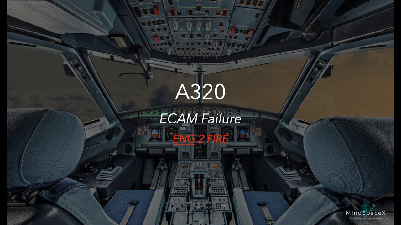 A320 ECAM example - ENG 2 FIRE - YouTube