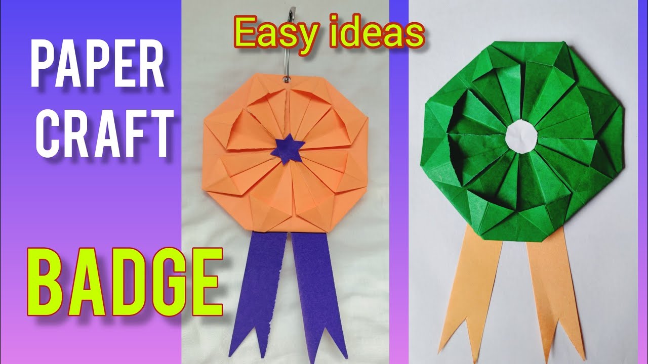 Make a Badge from Craft Paper/Badge making with craft paper | #diy ...