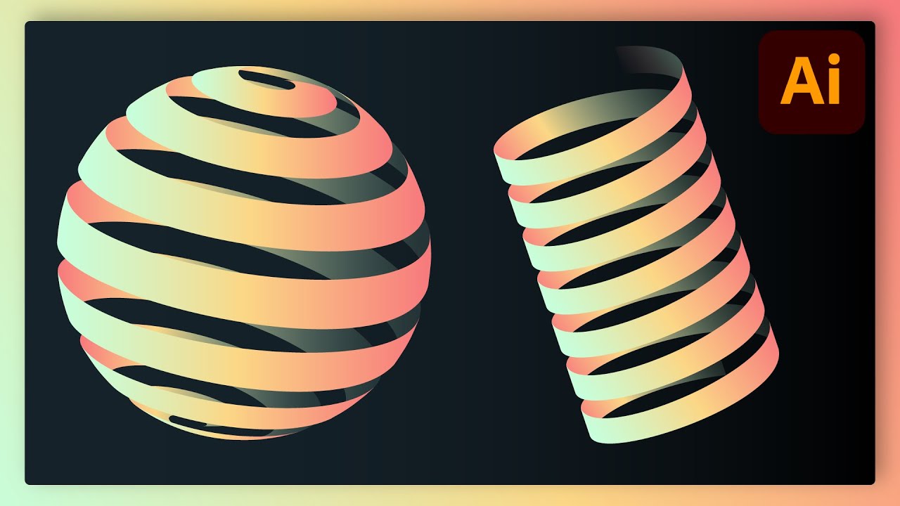 Adobe Illustrator tutorial / Design 3D objects effect - YouTube