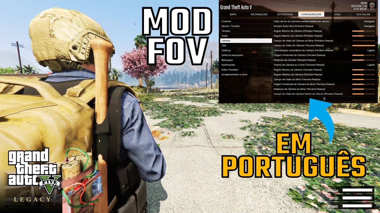 Como Usar o Mod FOV no Gta V Legacy (Downgrade) - YouTube