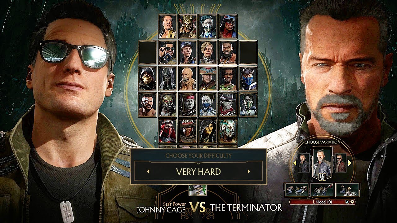 Mortal Kombat 11 Terminator T-800 Gameplay Vs Johnny Cage Very Hard ...