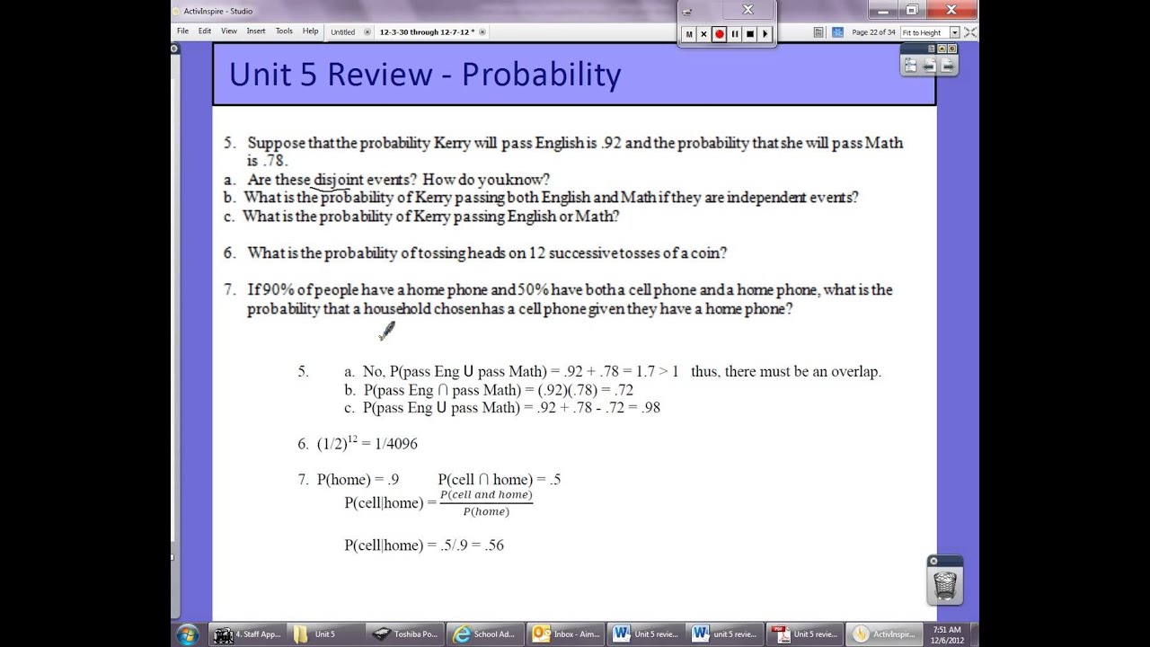 AP Stat Unit 5 Review Video - YouTube