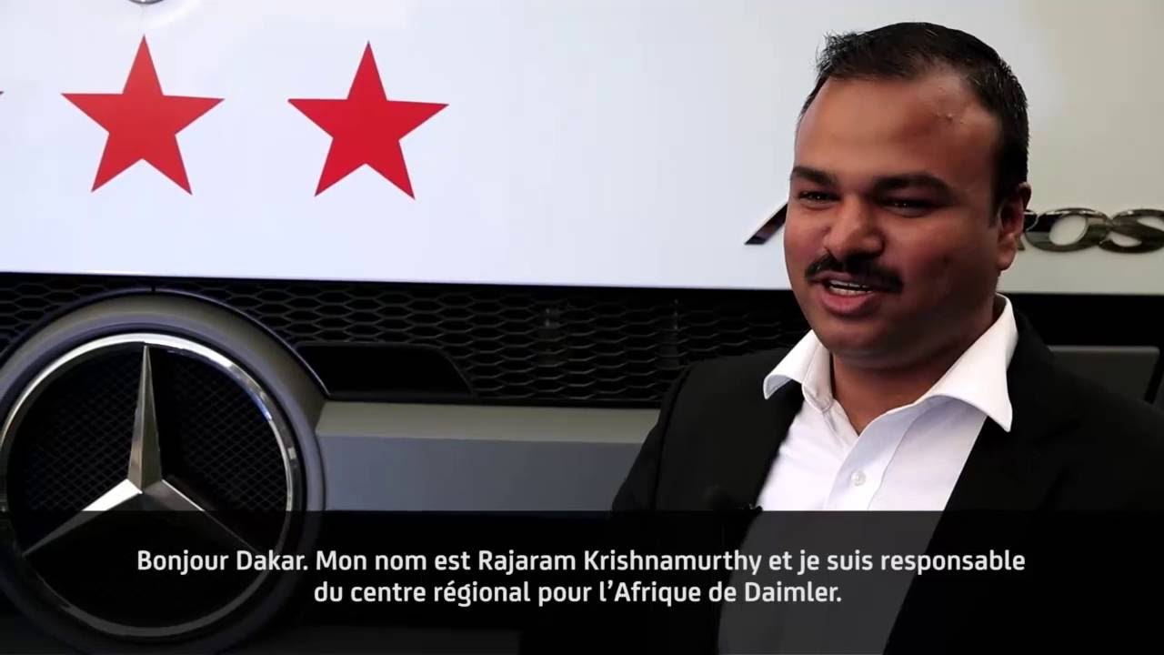 Rajaram Krishnamurthy - Chef du Centre régional Daimler pour l'Afrique - YouTube