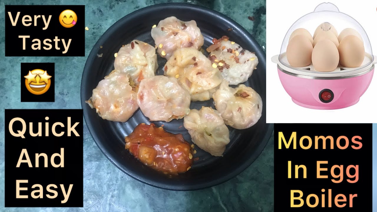 Very easy very tasty momos in egg boiler 😋 in just 5 Minutes market ...
