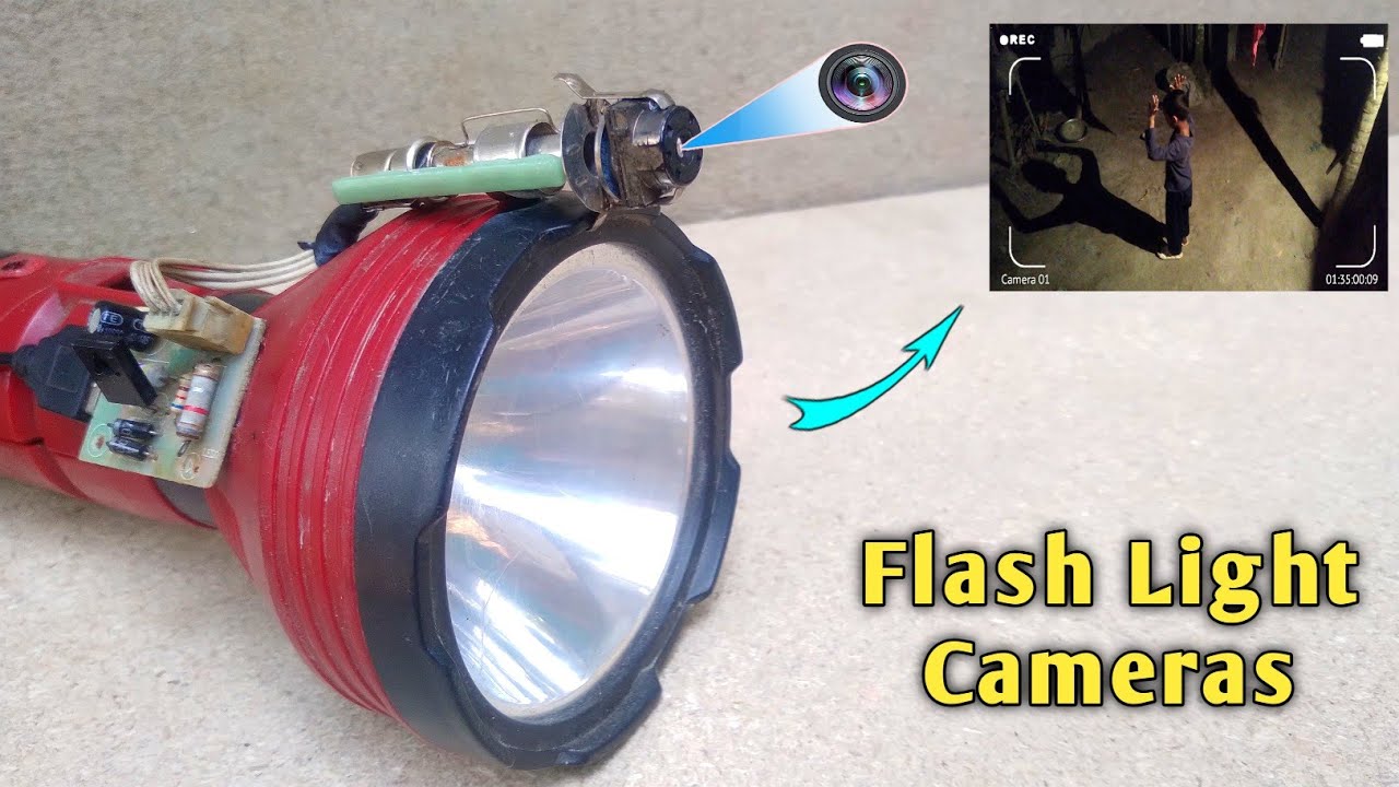 How To Make Spy Cctv Camera With Flashlight At Home | Cameras | - YouTube