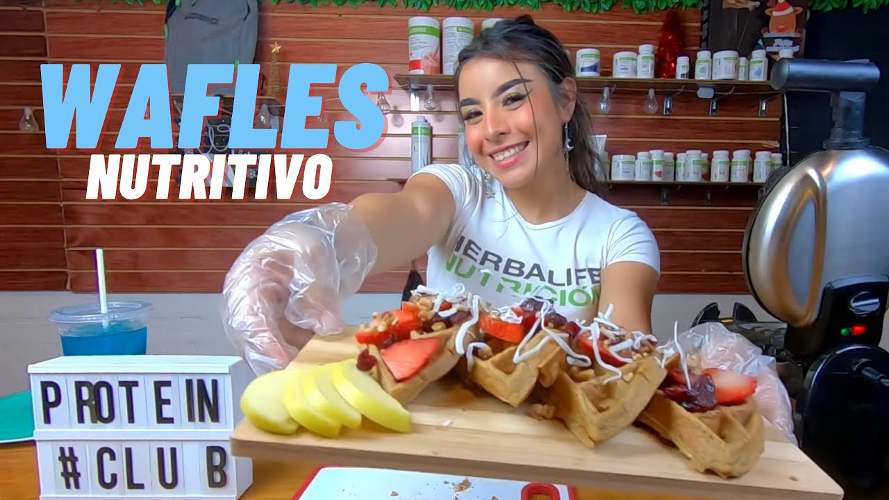 CÓMO hacer unos WAFFLES Herbalife DELICIOSOS Y NUTRITIVOS - YouTube