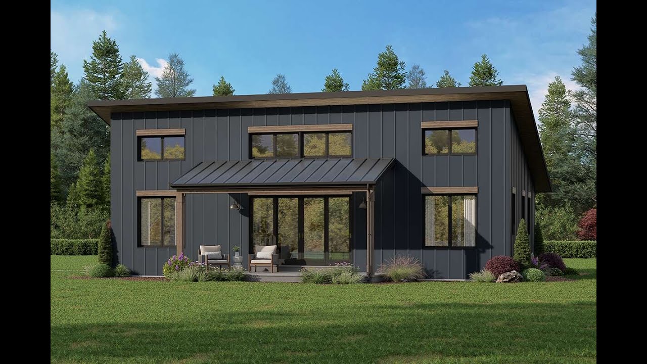 Simple Modern House Design | Plan 1462-00145 - YouTube