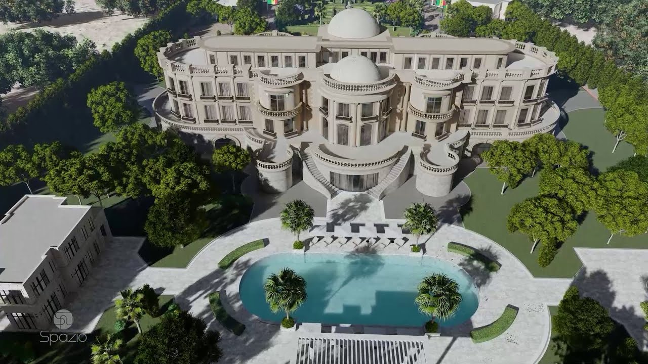 Governmental Palace | Senegal | 3D animation | Arch. Ahmed Ragab - YouTube