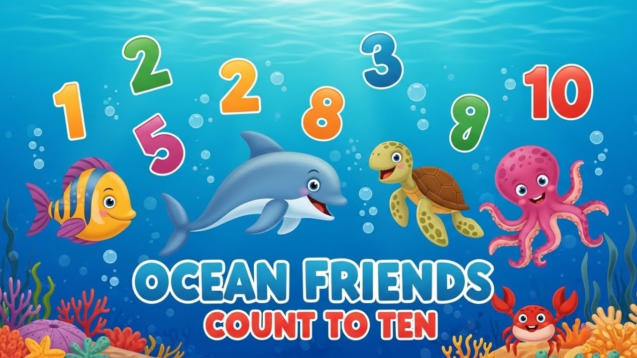 Ocean Friends Count to Ten | Underwater Counting Song for Kids ...