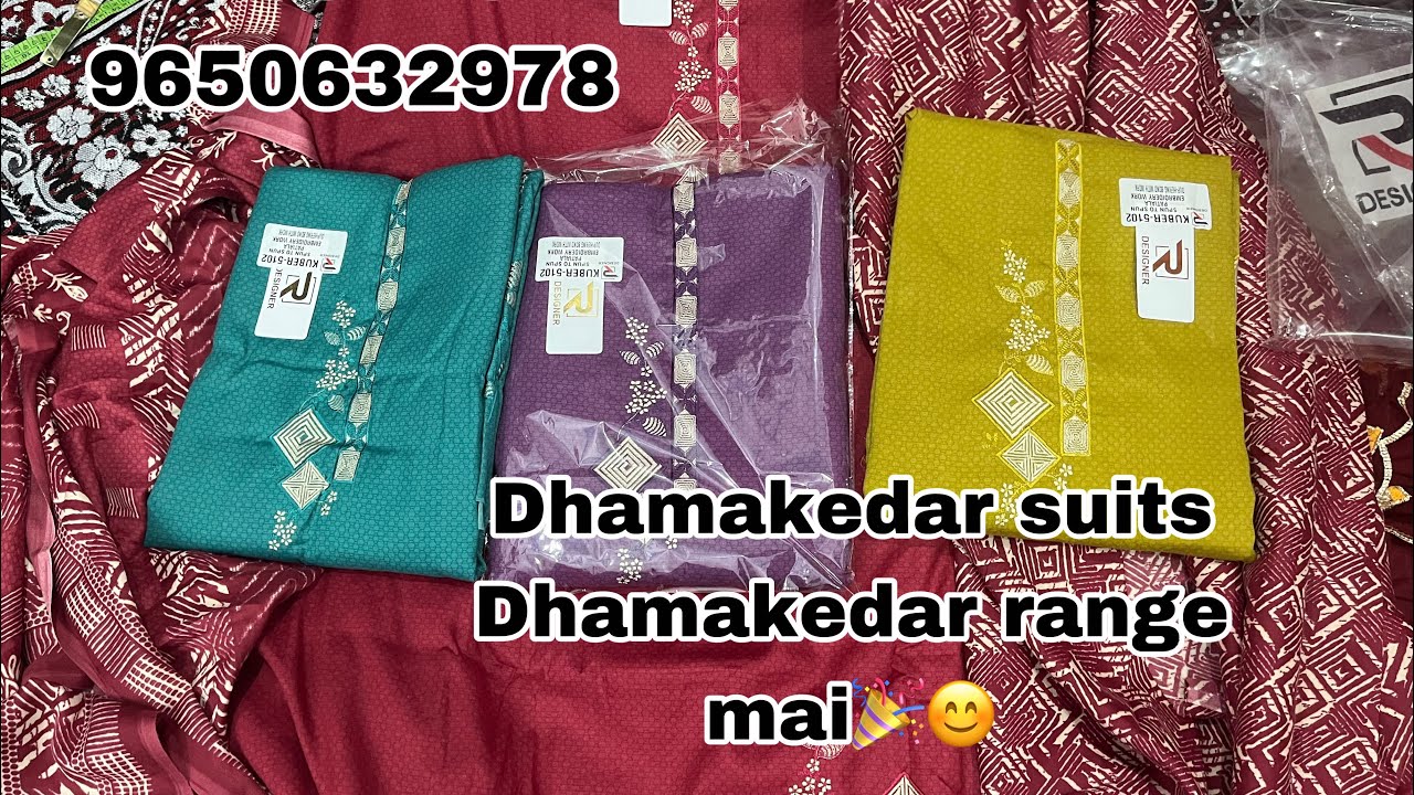 Dhamakedar suits with Dhamakedar range ke saath🎉☺️ ,☎️9650632978 with ...