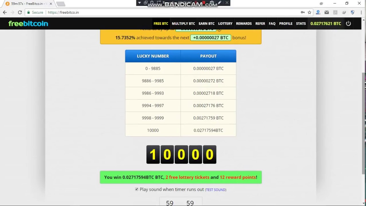 Script roll 10000 freebitco.in 2018 100% Working - YouTube