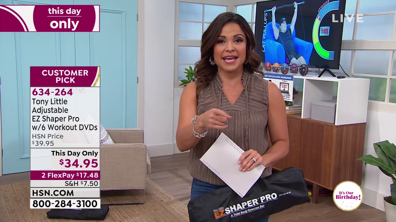 Tony Little Adjustable EZ Shaper Pro with 6 Workout DVDs - YouTube