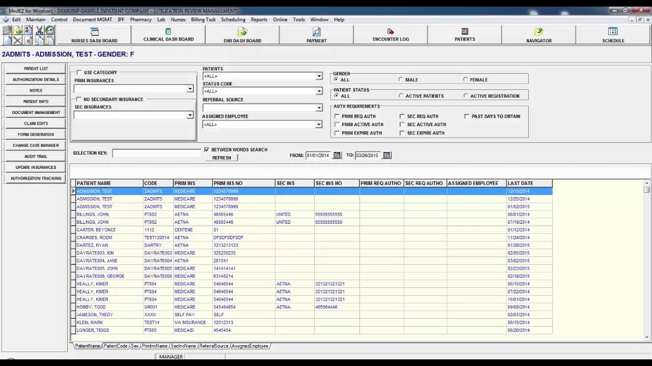 MedEZ: A Behavioral Health Software #DEMO #UtilizationReviewModule ...
