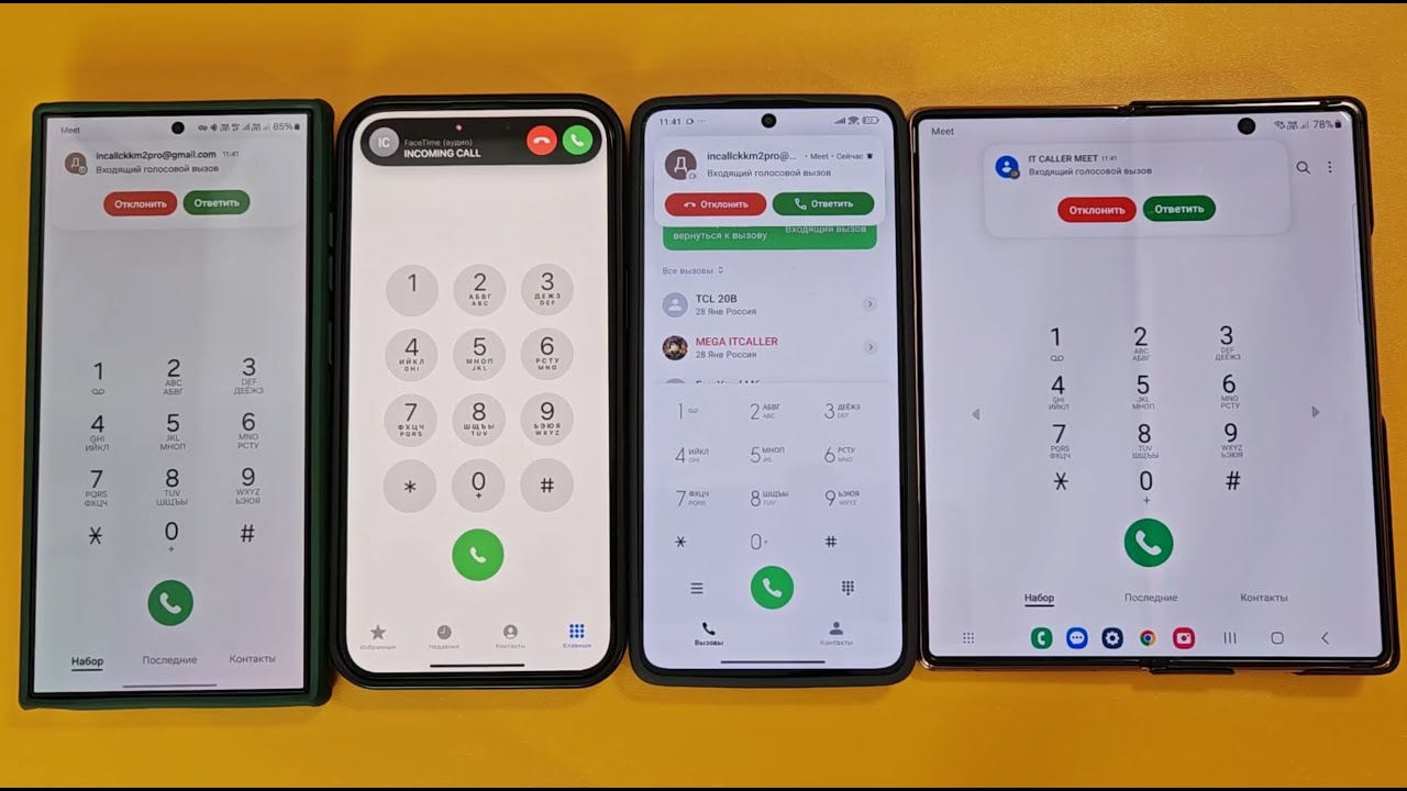 FAIL TRIPLE GOOGLE MEET INCOMING CALL FACETIME SAMSUNG S25 U IPHONE 16 ...
