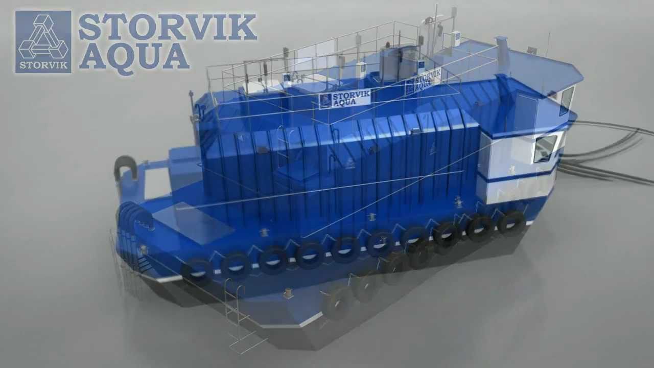 Storvik Aqua Feed Barge 100 t - YouTube