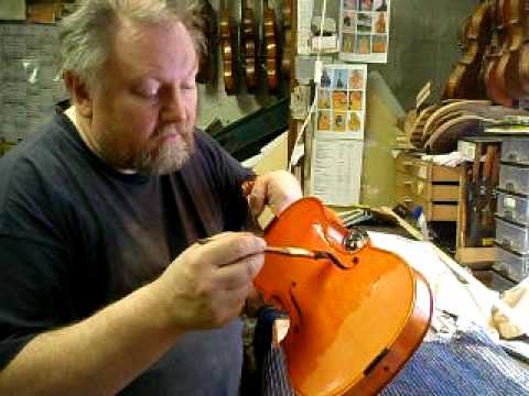 Violin making 2 varnish front - YouTube