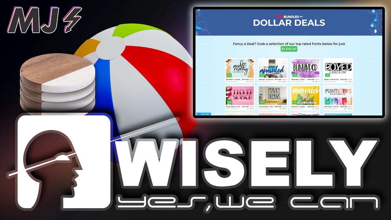 SALES! From Wisely Laser, Font Bundles and Johnson Plastics Plus - YouTube