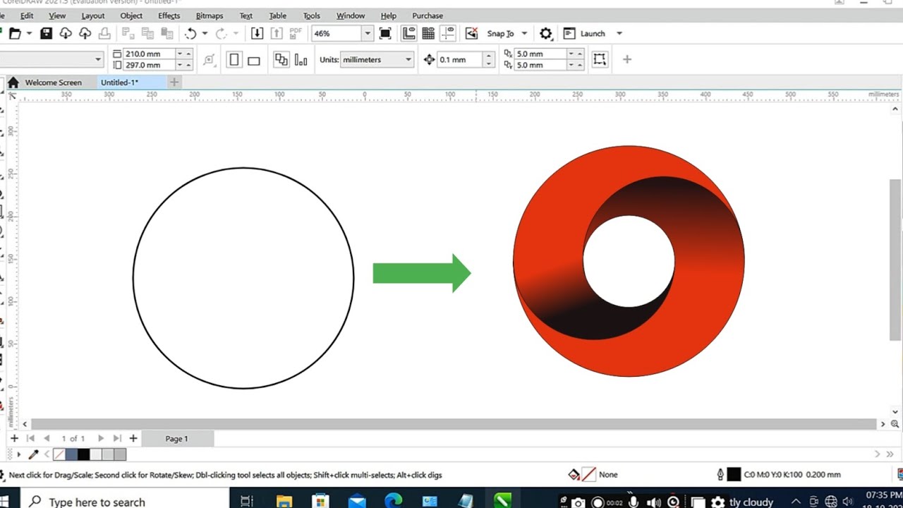 Ellipse 3D Logo Design in Coreldraw | CorelDraw Tutorial in Hindi | SCC ...