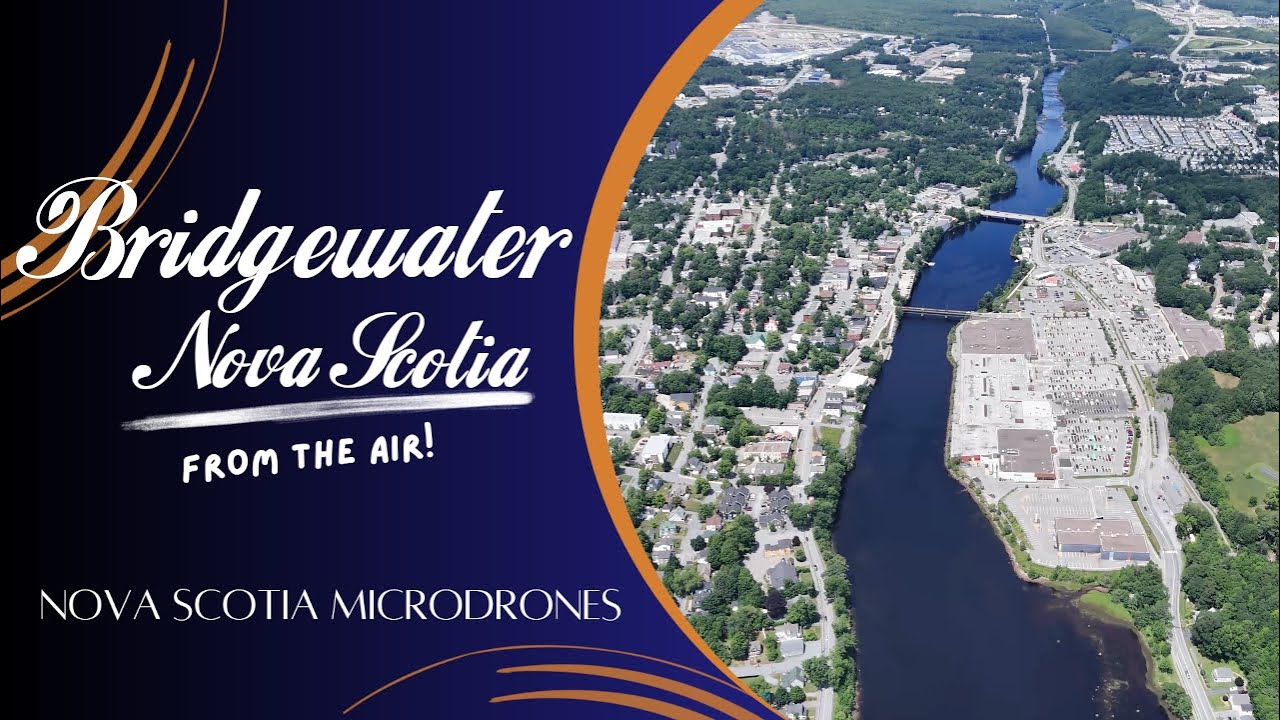 Bridgewater, Nova Scotia - Aerial Downtown and Lahave River - YouTube