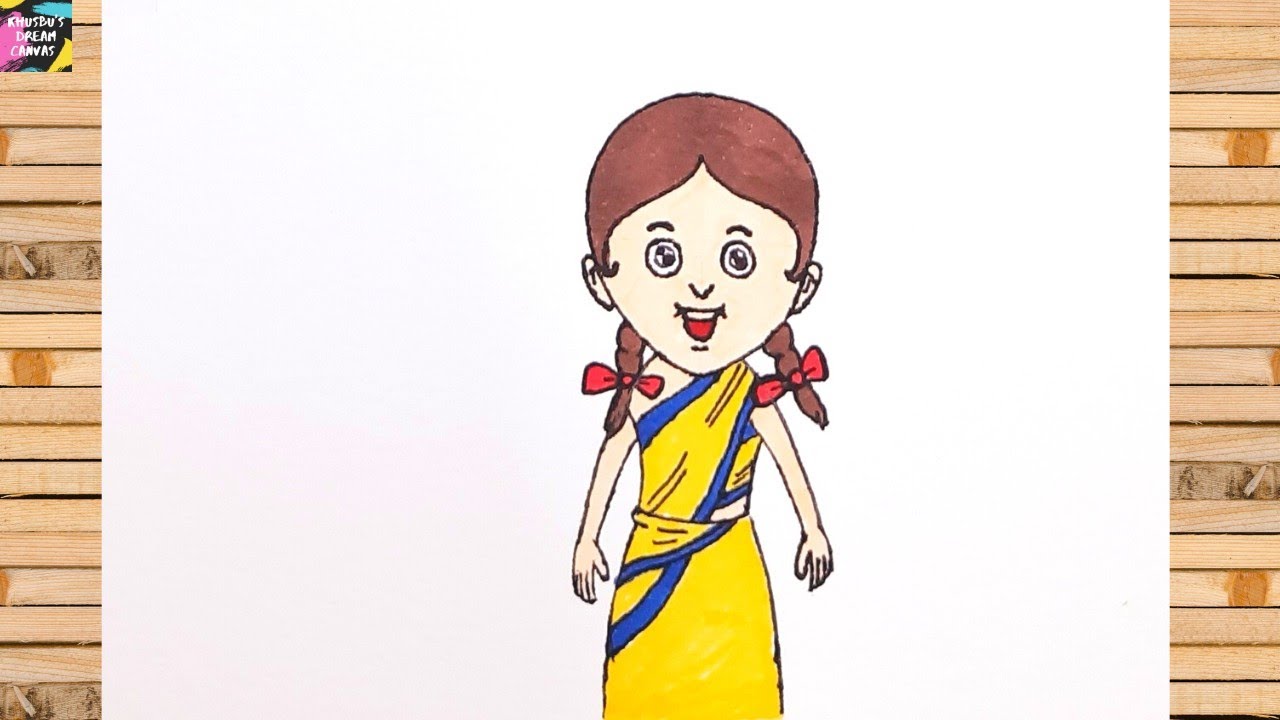 How to draw Puti from Gopal Bhar | Bangla cartoon character drawing ...