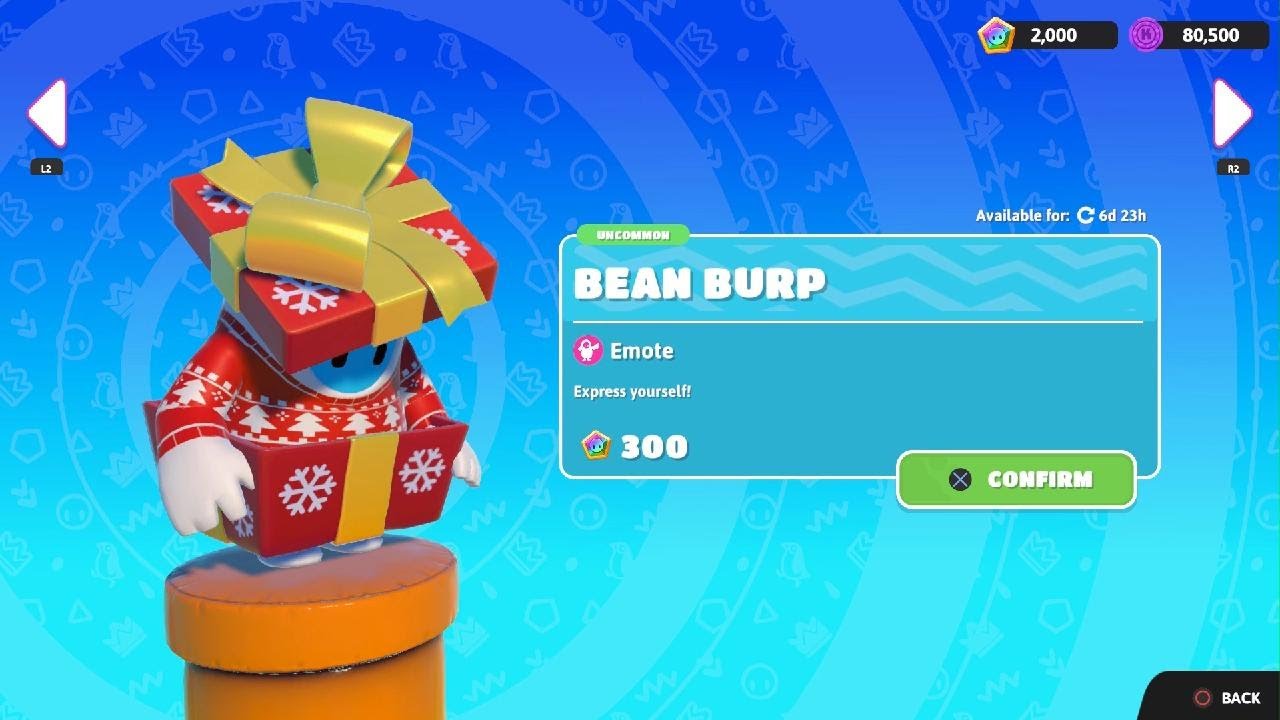 Fall Guys: 4 Emotes: Bean Burp, Cheerleader, Everybody Falls and Street ...