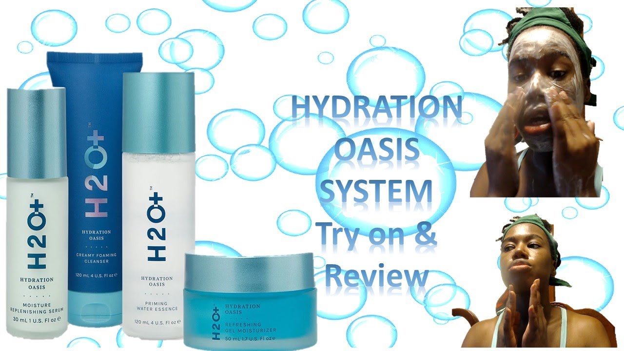 H2O+ Hydration Oasis System Try On & Review on Dark Skin - YouTube