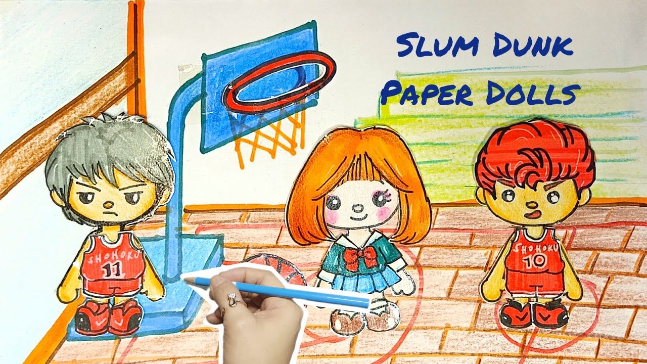 How to draw DIY Paper Sakuragi,Rukawa and Haruko Paper Dolls / Darling ...