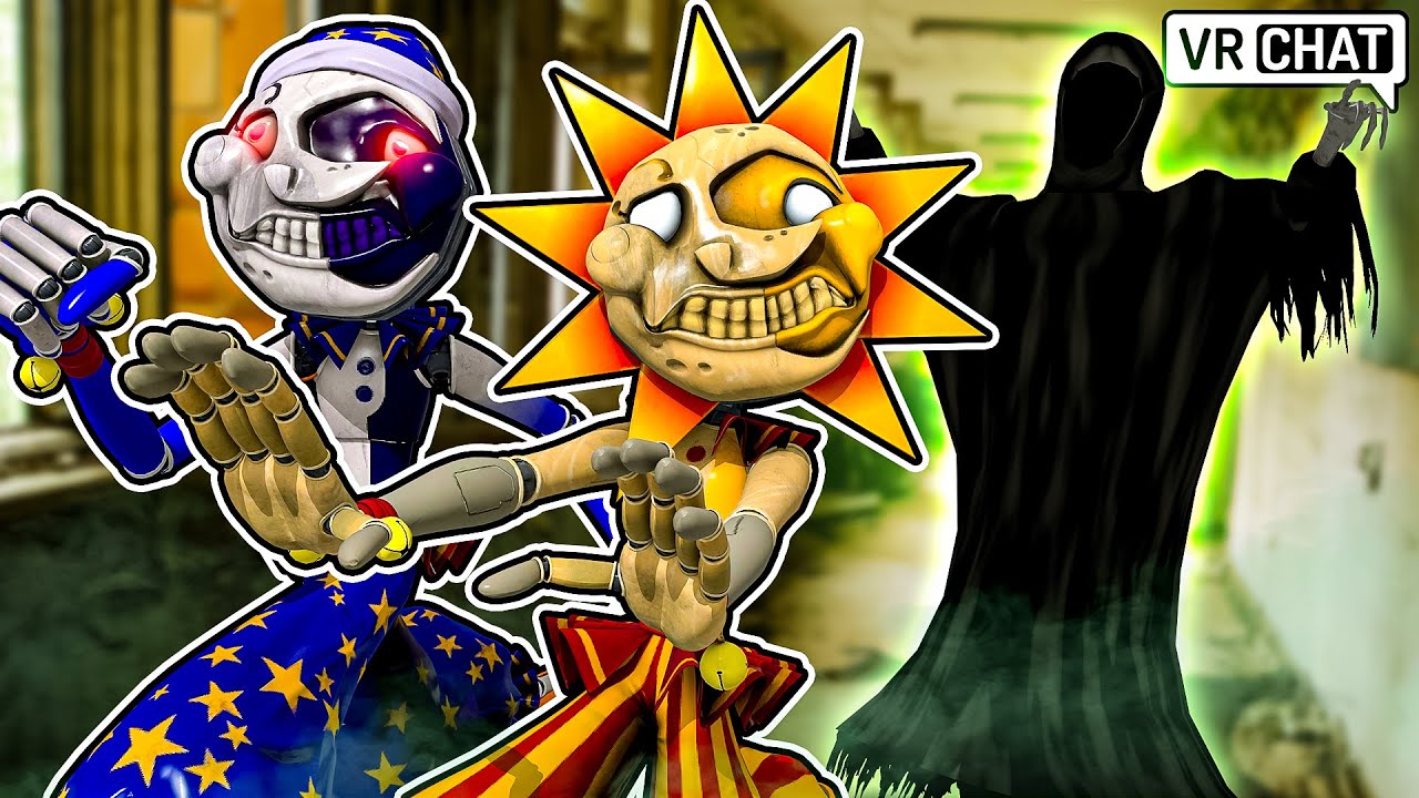 Sun and Moon TRAPPED in HAUNTED MANSION in VRCHAT - YouTube