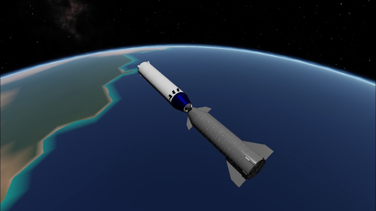 Lunar Starship landing on moon Simplerockets 2 - YouTube