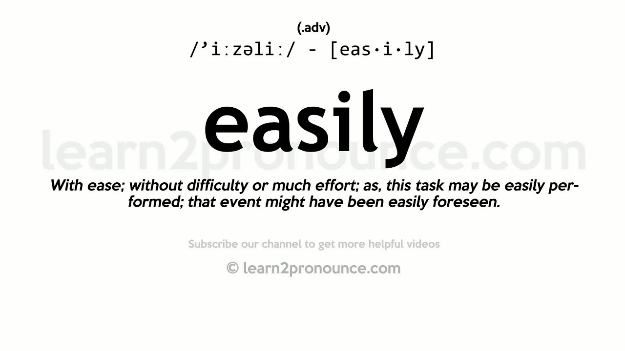 Pronunciation of Easily | Definition of Easily - YouTube