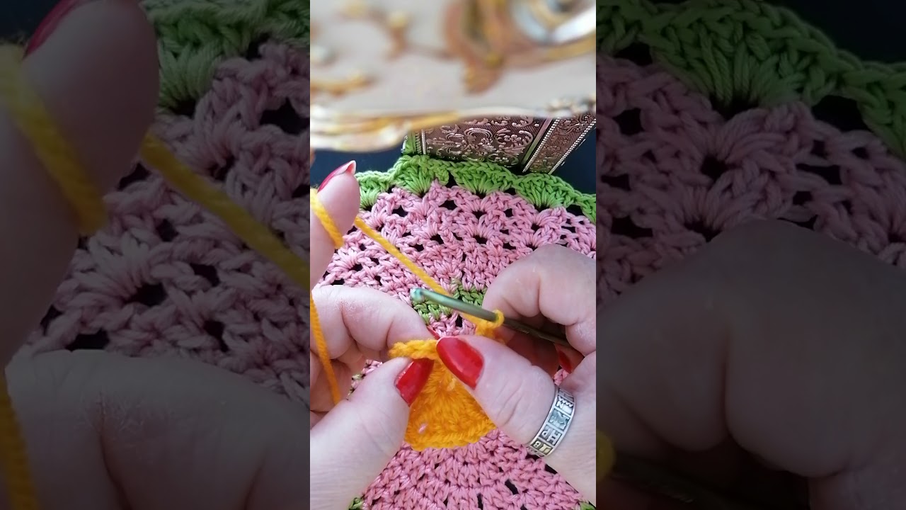 Model de patrat crosetat pentru incepatoare - YouTube